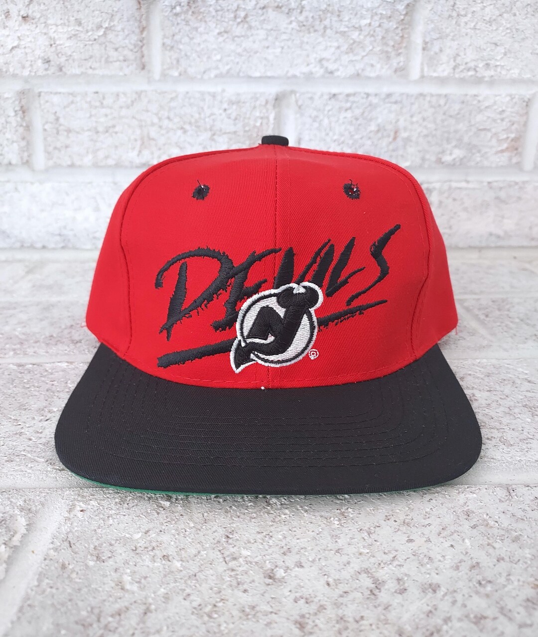 Vntage 90s NJ Devils Graffiti Style Snapback, Rare Vintage NJ Devils ...