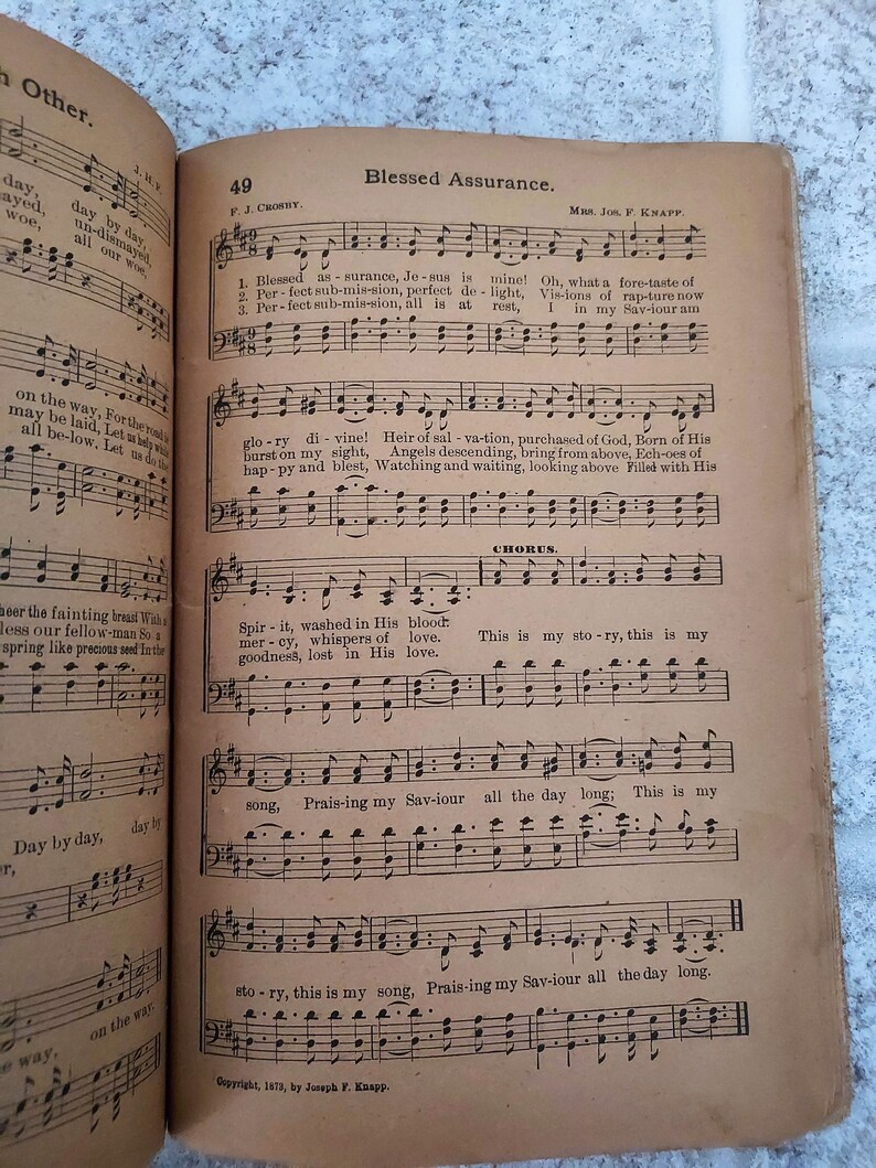 1898 Christian Hymnal Songbook, Antique Sunday School Songs From 1898 - Etsy