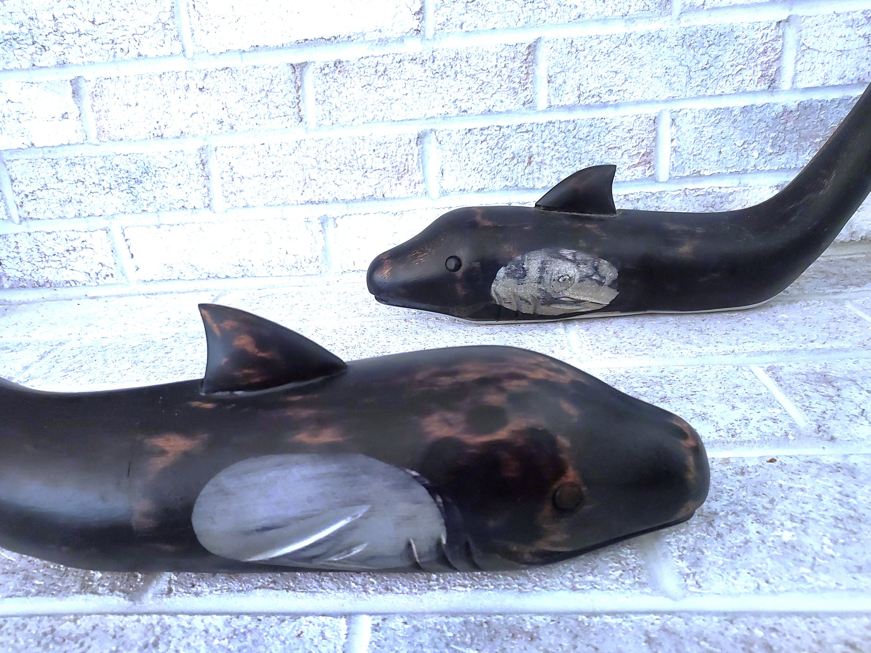 Fair Trade Carved Orca, Hand Carved Bamboo Killer Whale, Upcycled Art ...