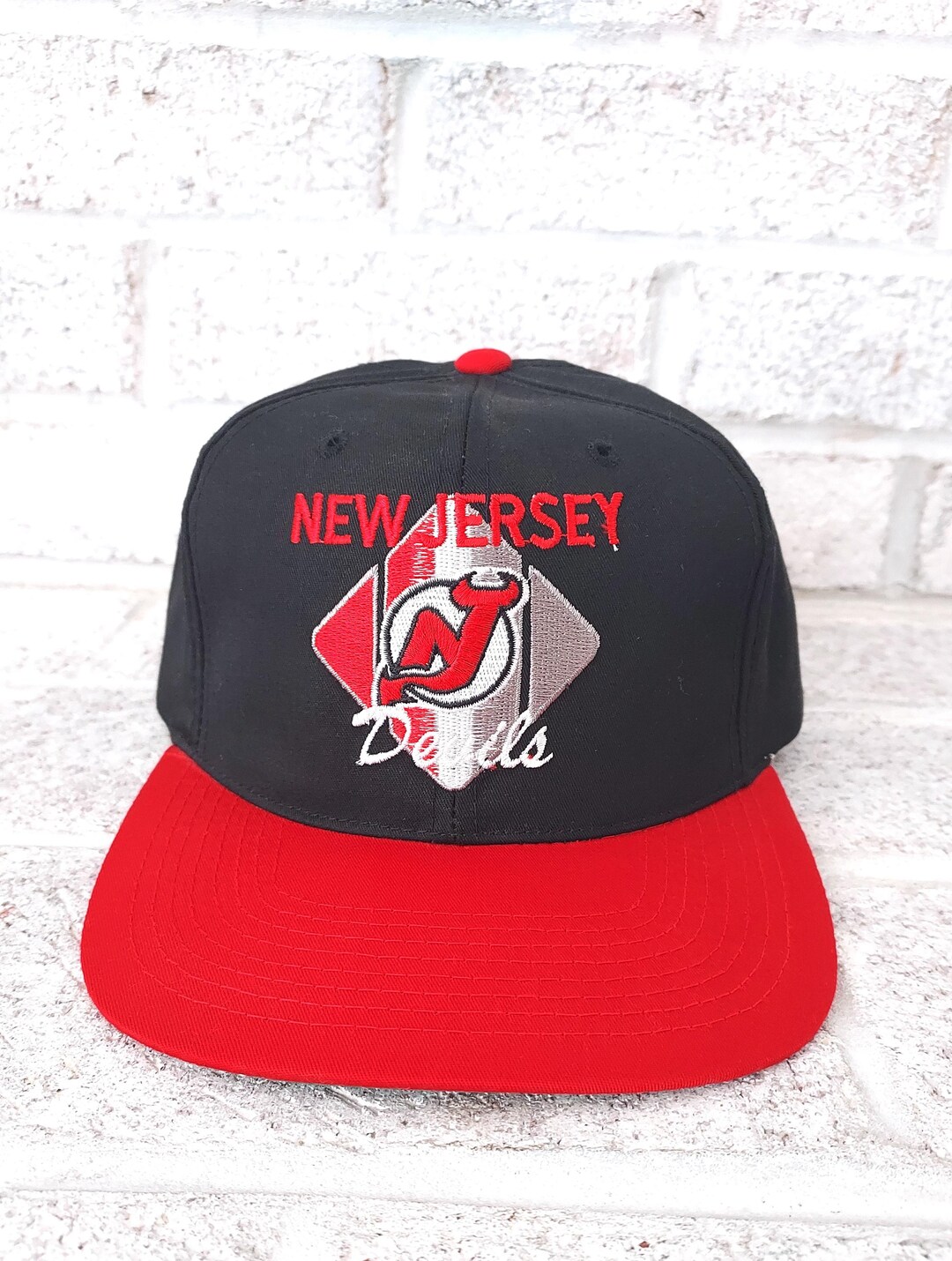 Rare 90s Era NJ Devils Diamond Logo CCM Snapback, Vintage NHL Snapback ...