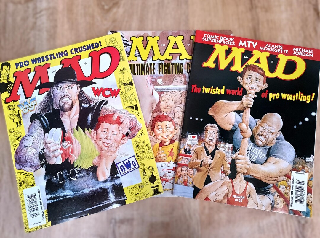 90s MAD Magazine WWF and Ultimate Fighting Collectors Edition, Set 3 ...