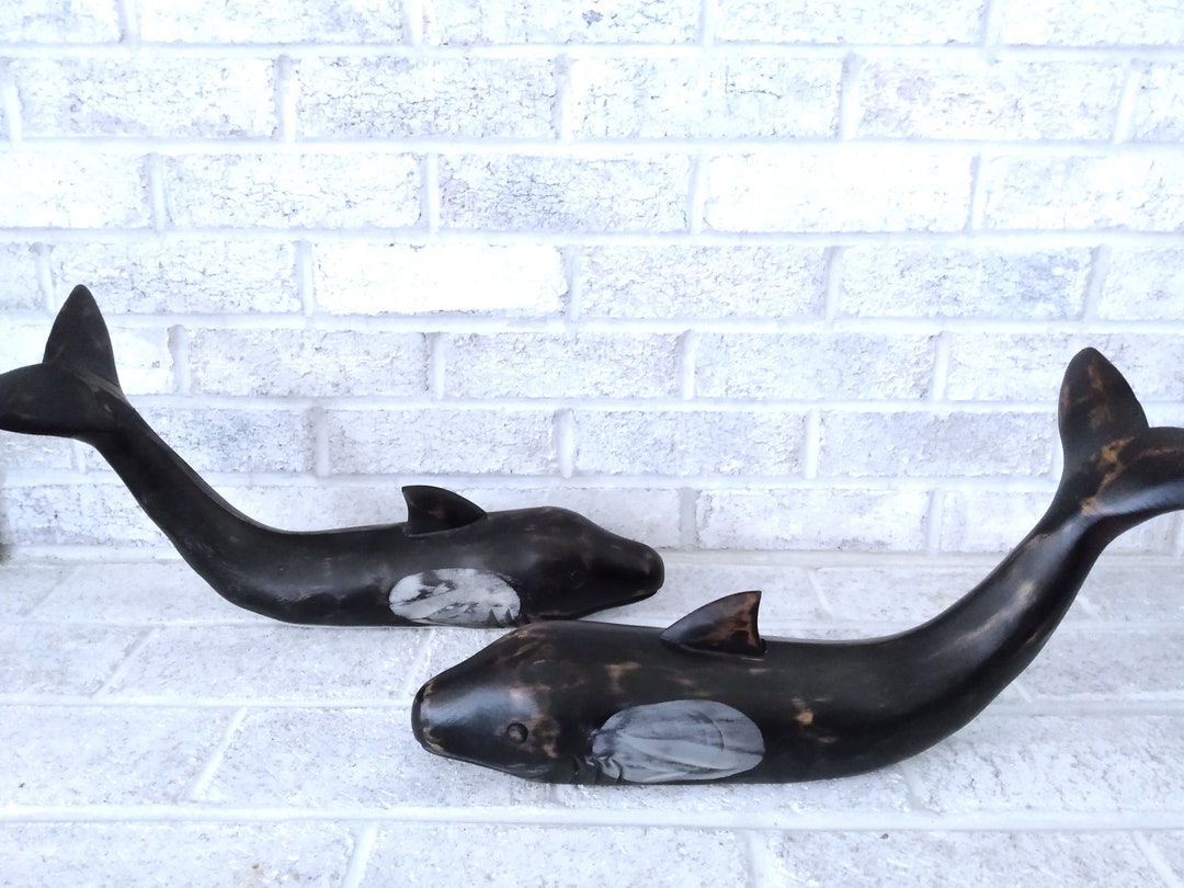 Fair Trade Carved Orca, Hand Carved Bamboo Killer Whale, Upcycled Art ...