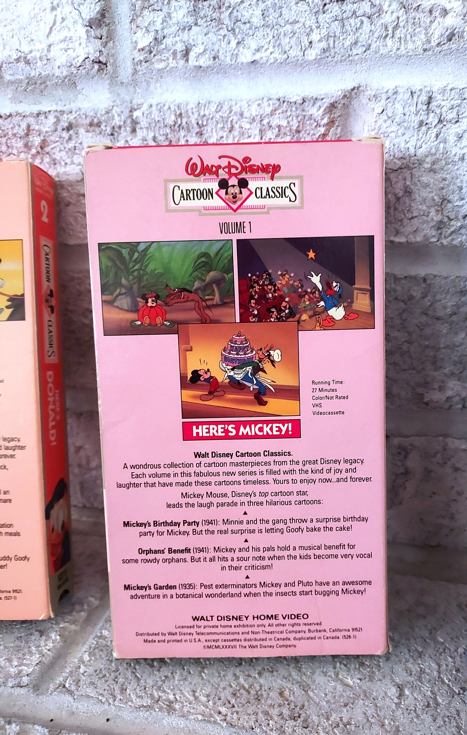 1980s Disney Cartoon VHS Vintage Disney Cartoons - Etsy