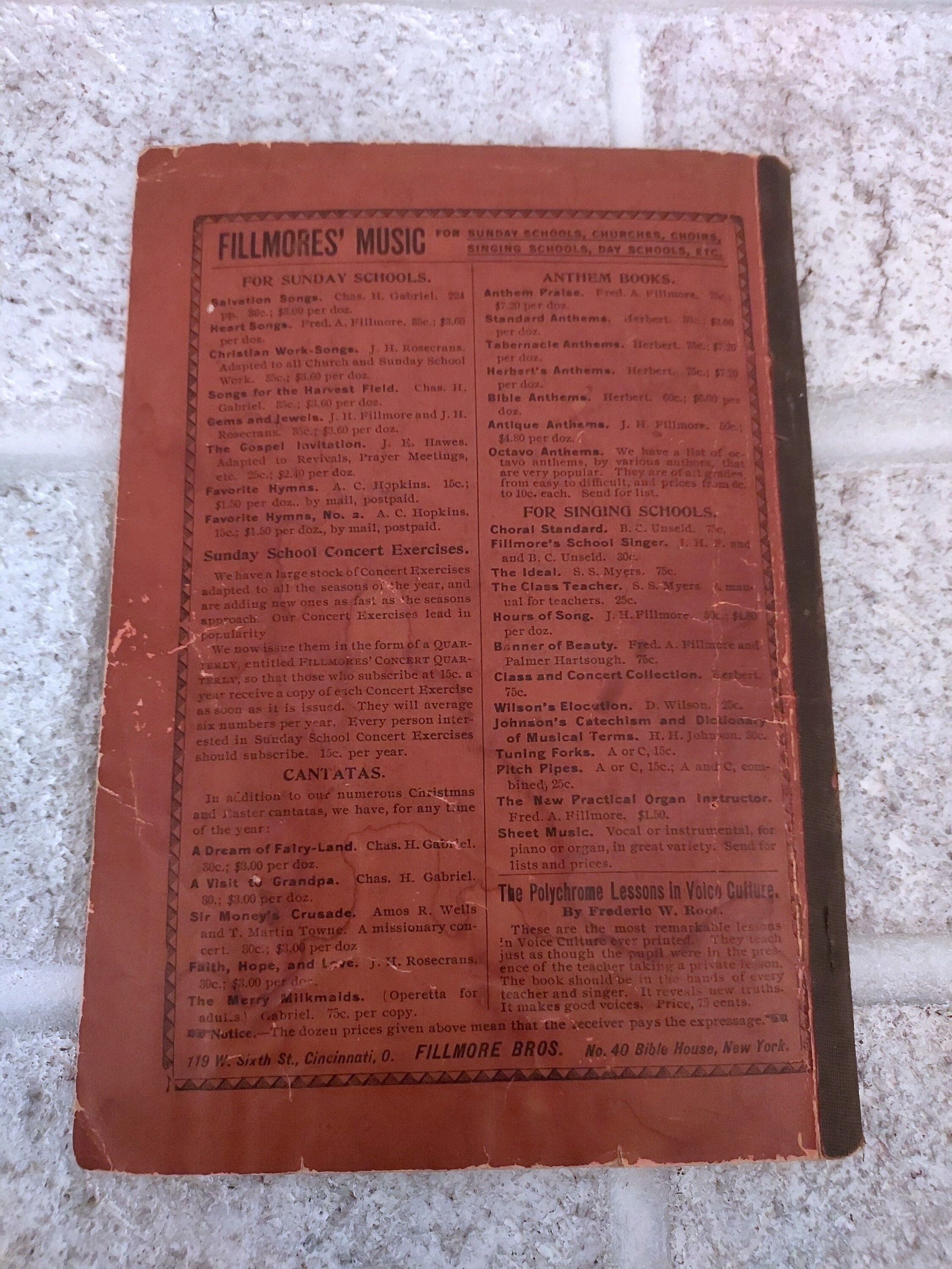 Antique Hymnal Book | 1898 Sunday School Book | Vintage Christian ...