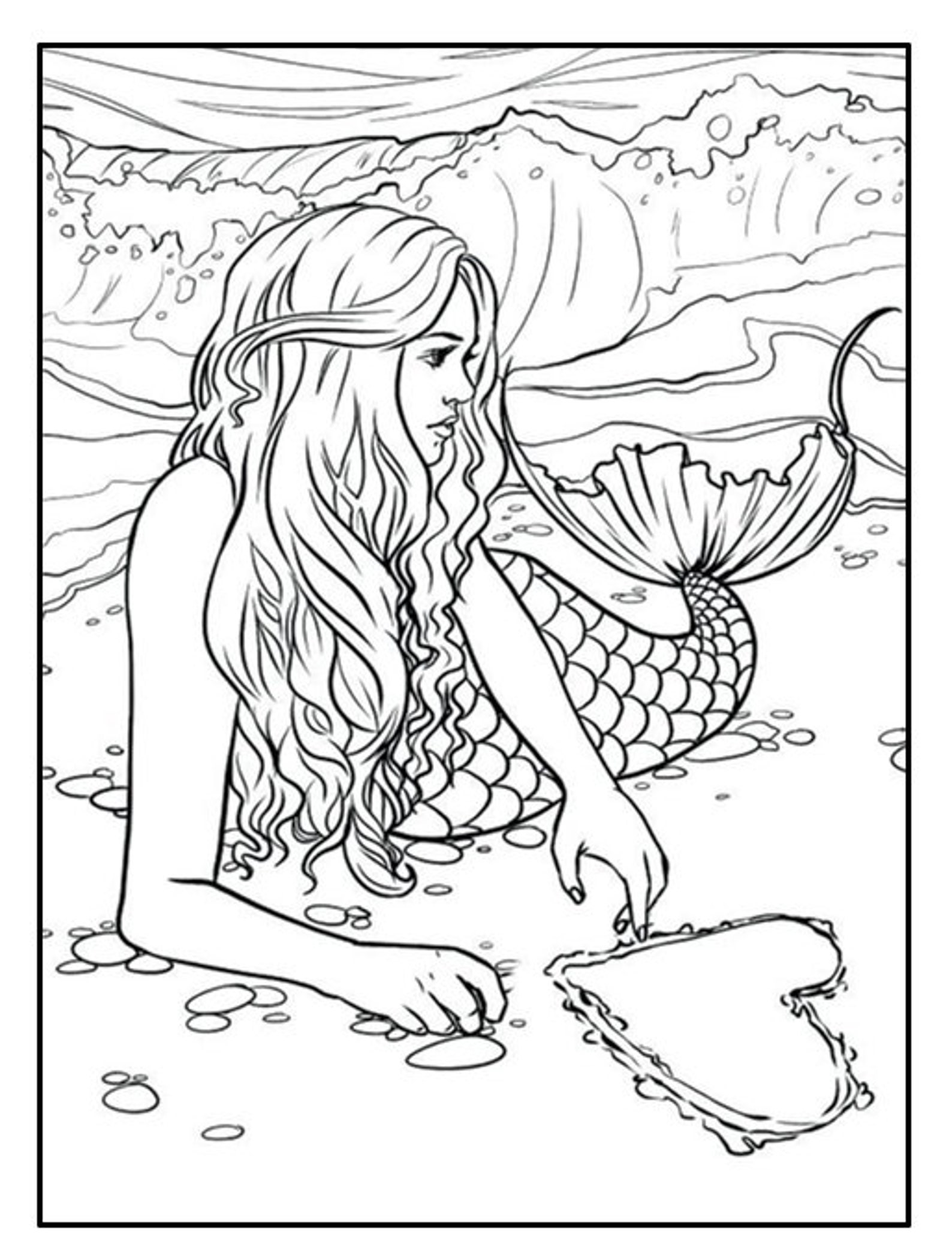 Mermaid Fun Colouring Activity Sheets for Kids Children 50 Unique Pages ...