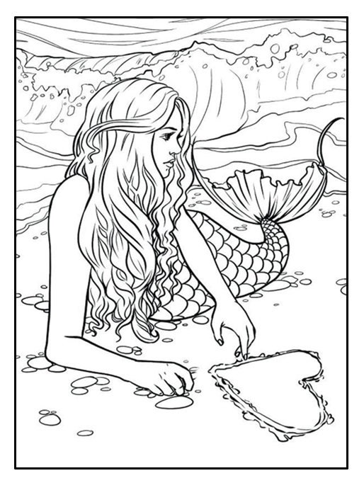 Mermaid Fun Colouring Activity Sheets for Kids Children 50 Unique Pages ...