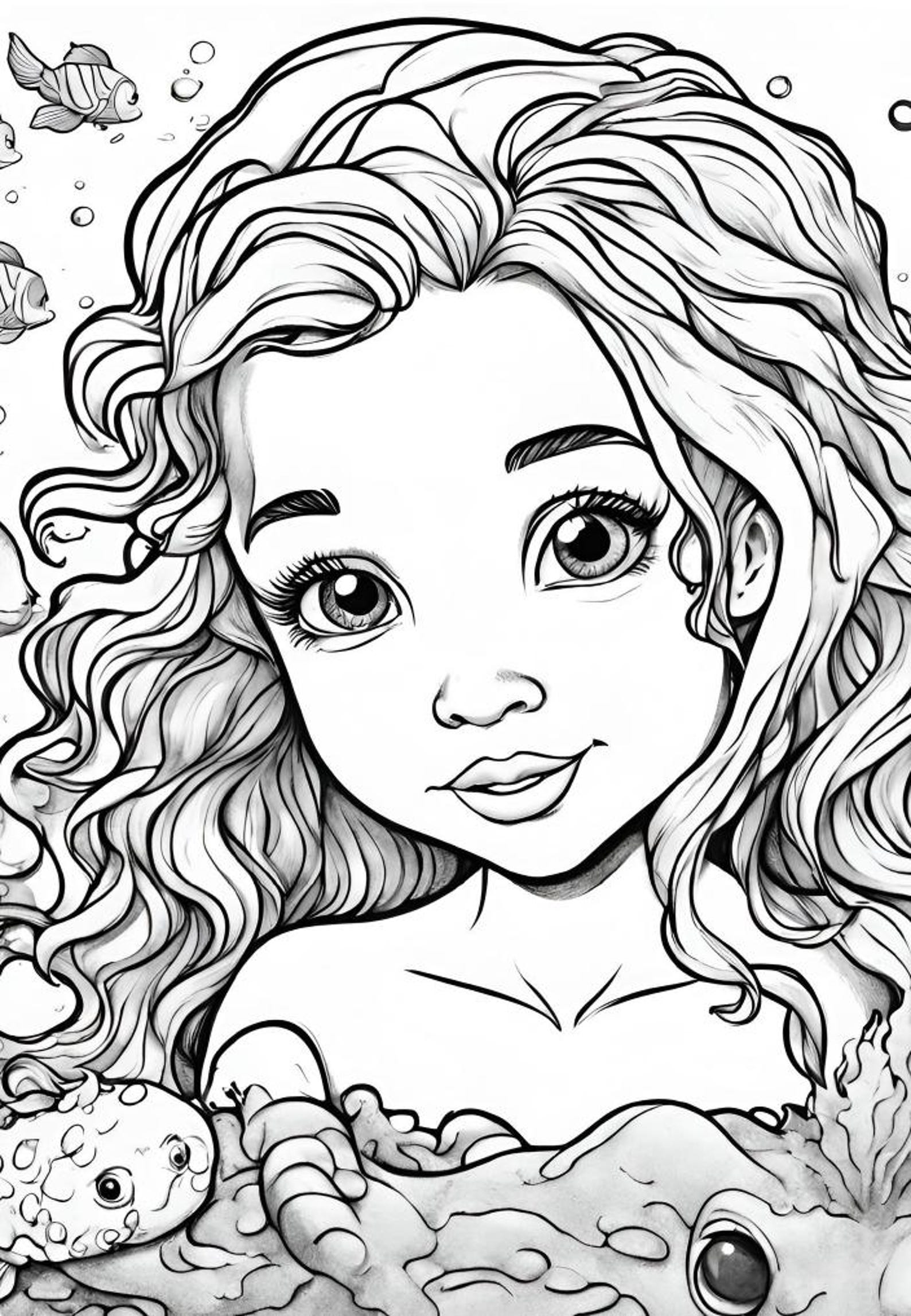 Mermaid Colouring Activity Sheets: 40 Unique Pages (digital Download ...