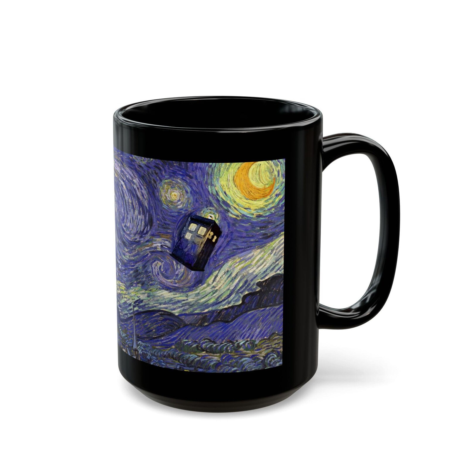 Doctor Who Mug: Exploding Tardis Van Gogh Starry Night Mug, Whovians ...