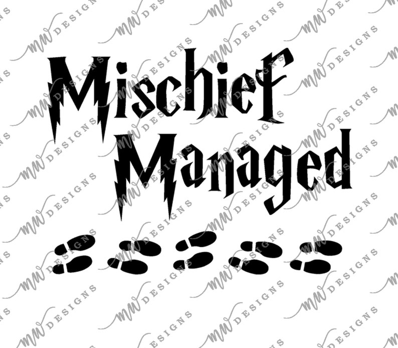 Mischief Managed Silhouette Digital Svg, HP Svg, Wizard Sayings Svg ...