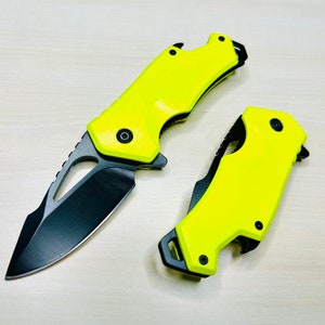 7 Lime Green Cute Knife Tactical Spring Assisted Open Blade Folding ...