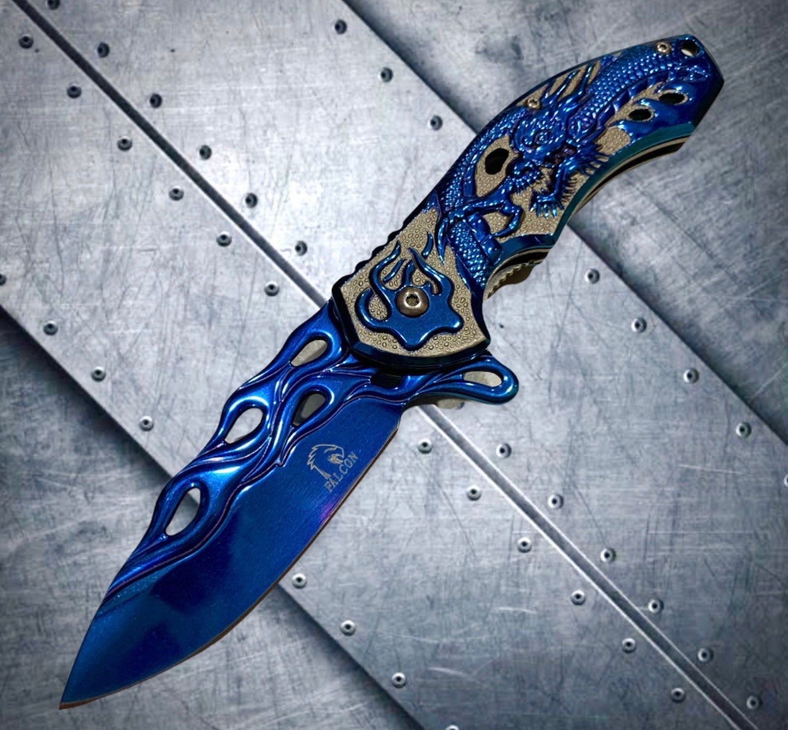 Collectible Dragon Knife Color Coated Sculpture 8 Tactical - Etsy