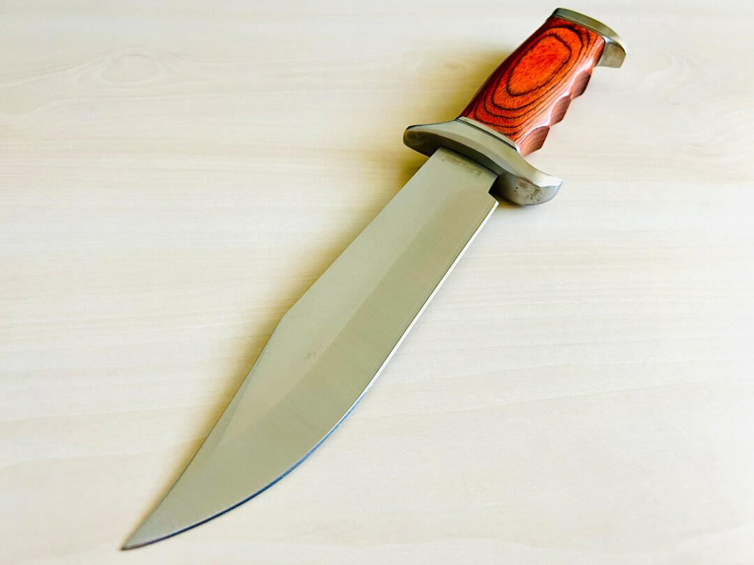 12.5” Wood Rambo Tactical Hunting Knife, Cool Knife, With Nylon Sheath ...