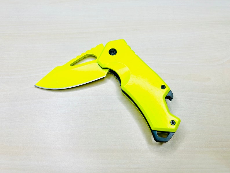 7 Lime Green Cute Knife Tactical Spring Assisted Open Blade - Etsy