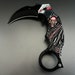 7 Red Skull Grim Reaper Tactical Claw Karambit Assisted Open Folding ...