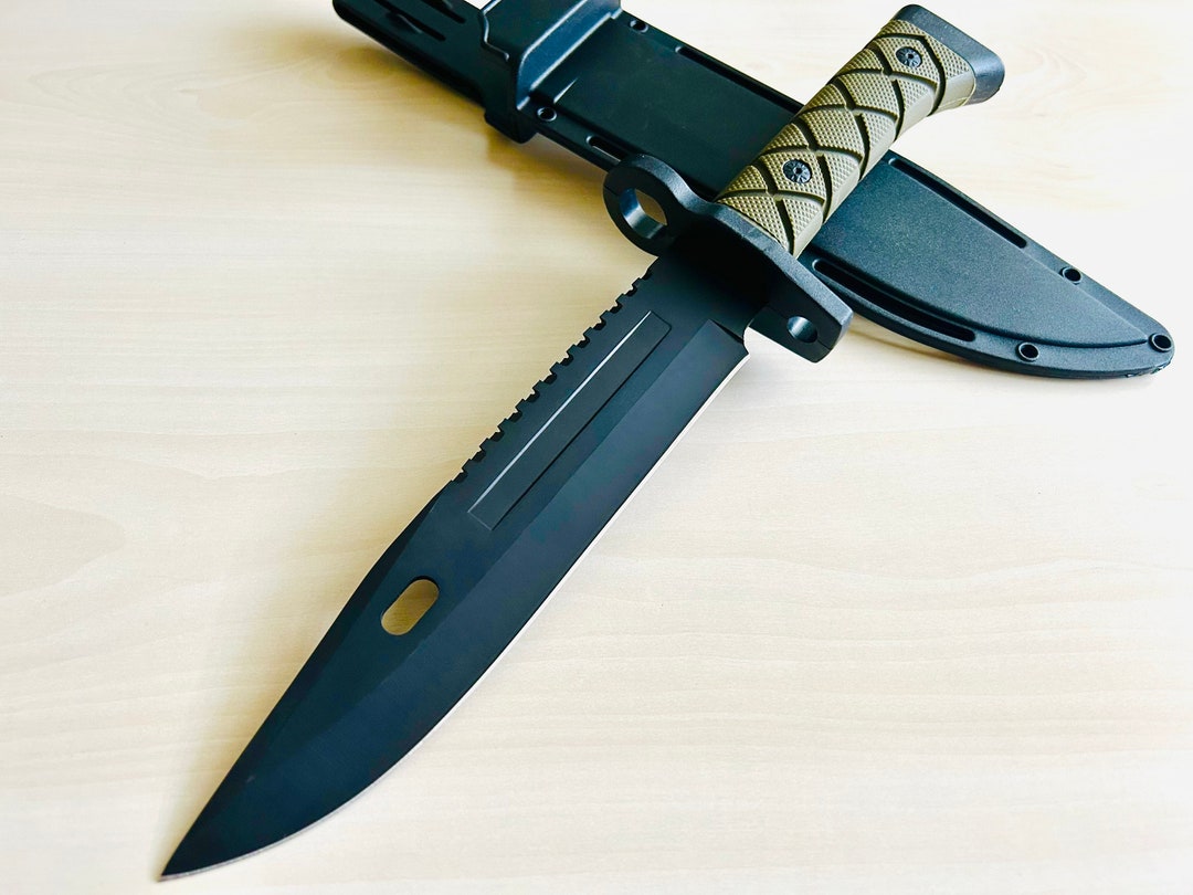 12.5 Military Green Rambo Tactical Hunting Knife, Cool Knife, With Hard ...