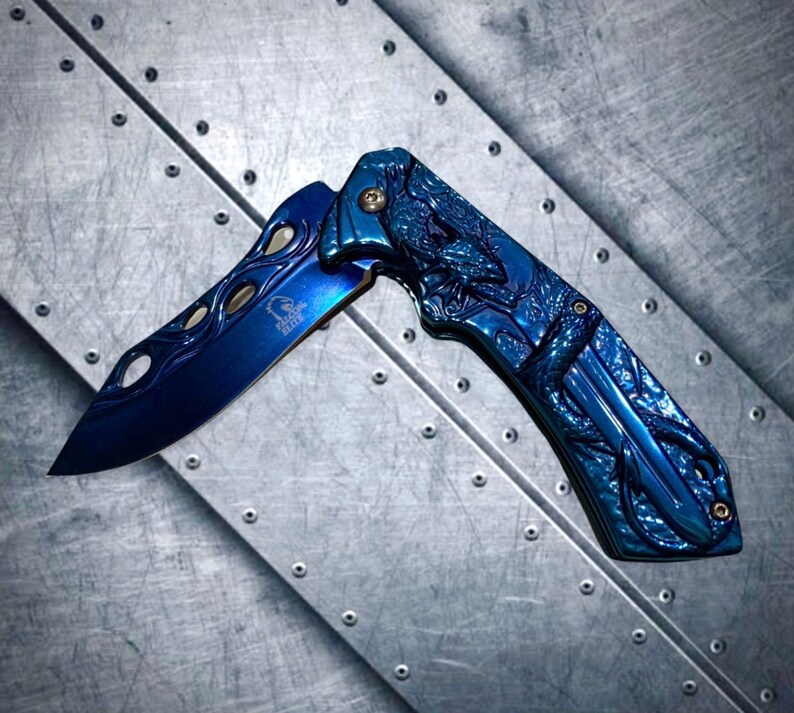 8 Collectible 3D Dragon Tactical Spring Assisted Open Blade | Etsy