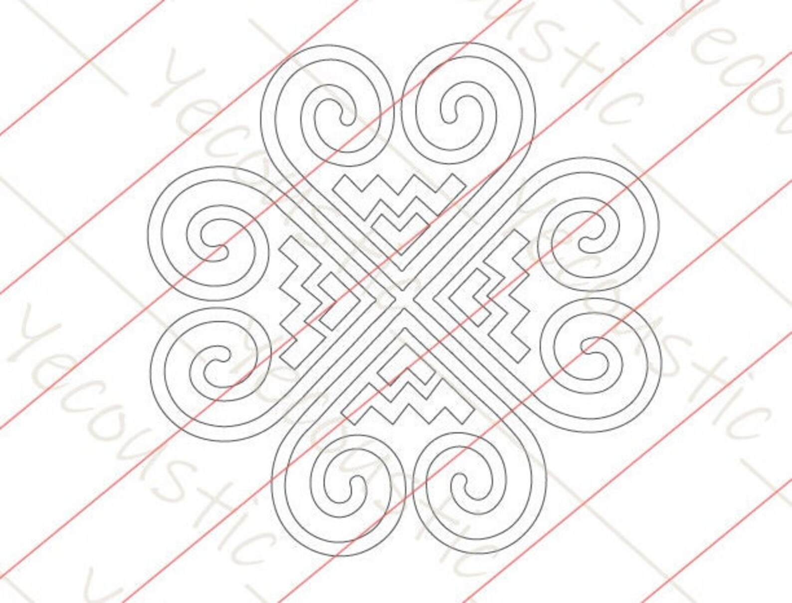 Elephant Heart Foot Design / Hmong Design / Hmong Pattern / Hmong Hill ...