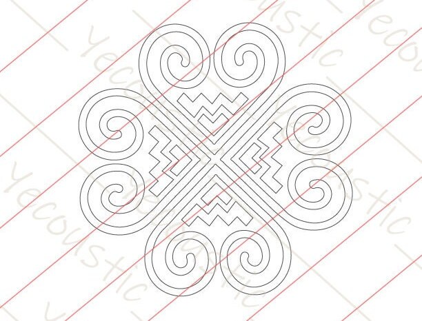 Elephant Heart Foot Design / Hmong Design / Hmong Pattern / Hmong Hill ...