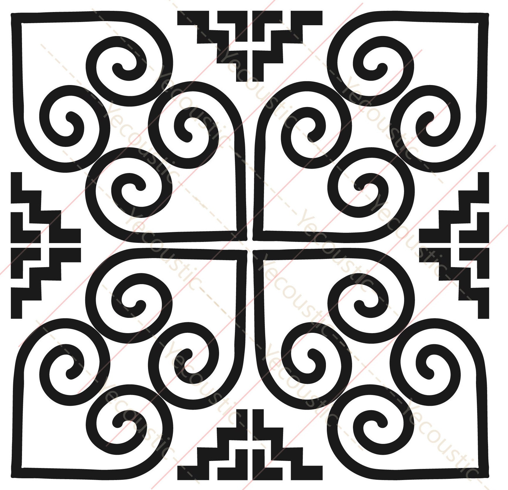 2 Heart Design Hmong Motif // Hmong Inspiration // Hmong SVG - Etsy