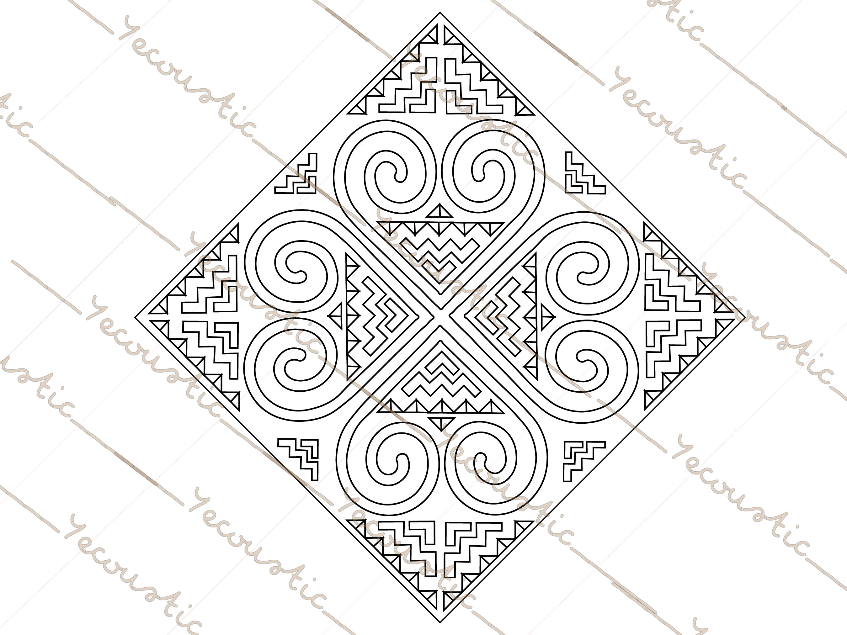 Heart Tile Design // Hmong Design // SVG PNG JPEG // - Etsy Canada
