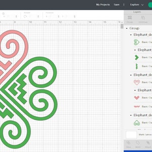 Elephant Heart Foot Design / Hmong Design / Hmong Pattern / Hmong Hill ...