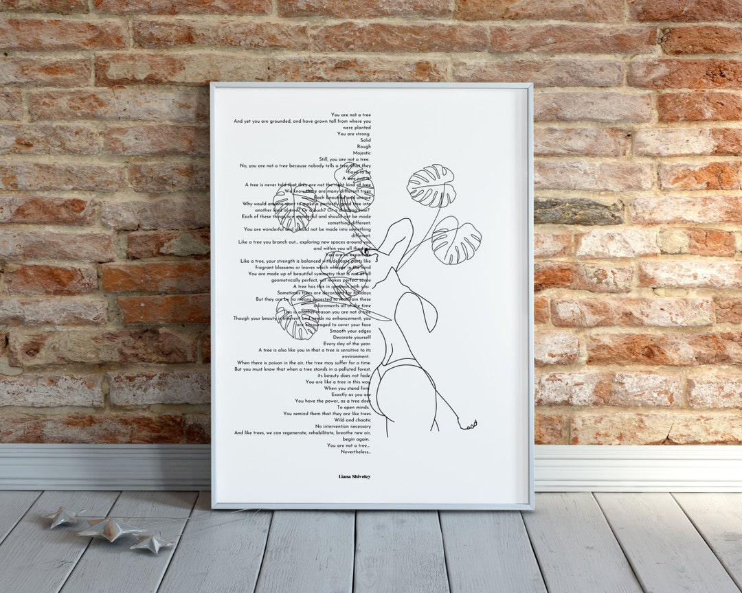 You Are Not a Tree Original Poem by Liana Shiveley, Poetry Print ...