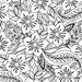 Floral Coloring Page, Nature Coloring Book Page, Printable Adult ...