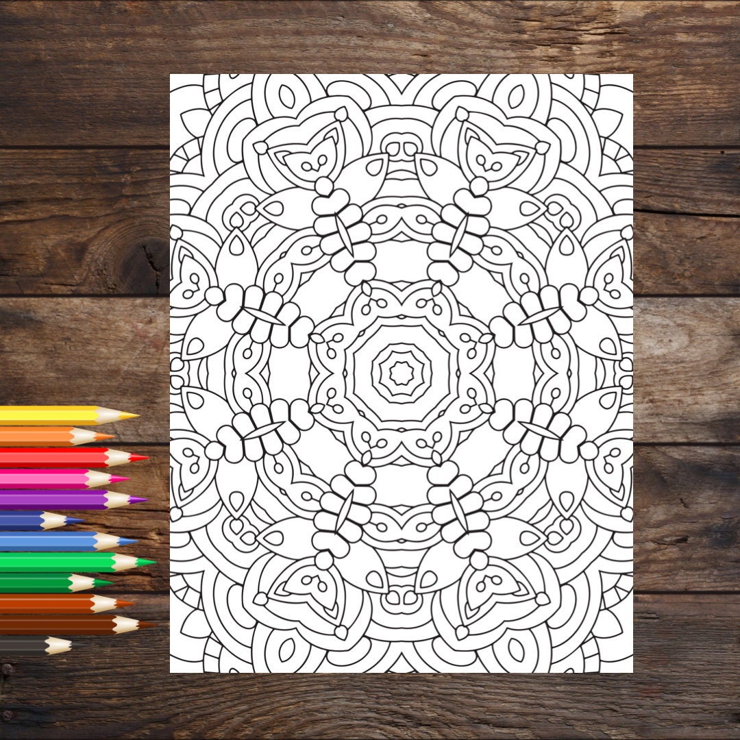 Mandela Coloring Page, Printable Coloring Page, Adult Coloring Book ...