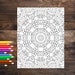 Mandela Coloring Page, Printable Coloring Page, Adult Coloring Book ...