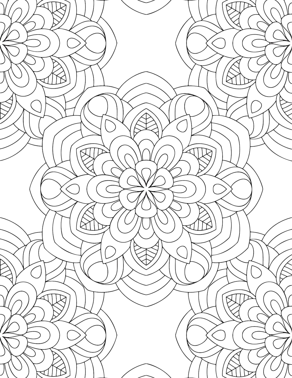 Mandela Coloring Page, Printable Coloring Book Page for Adults ...