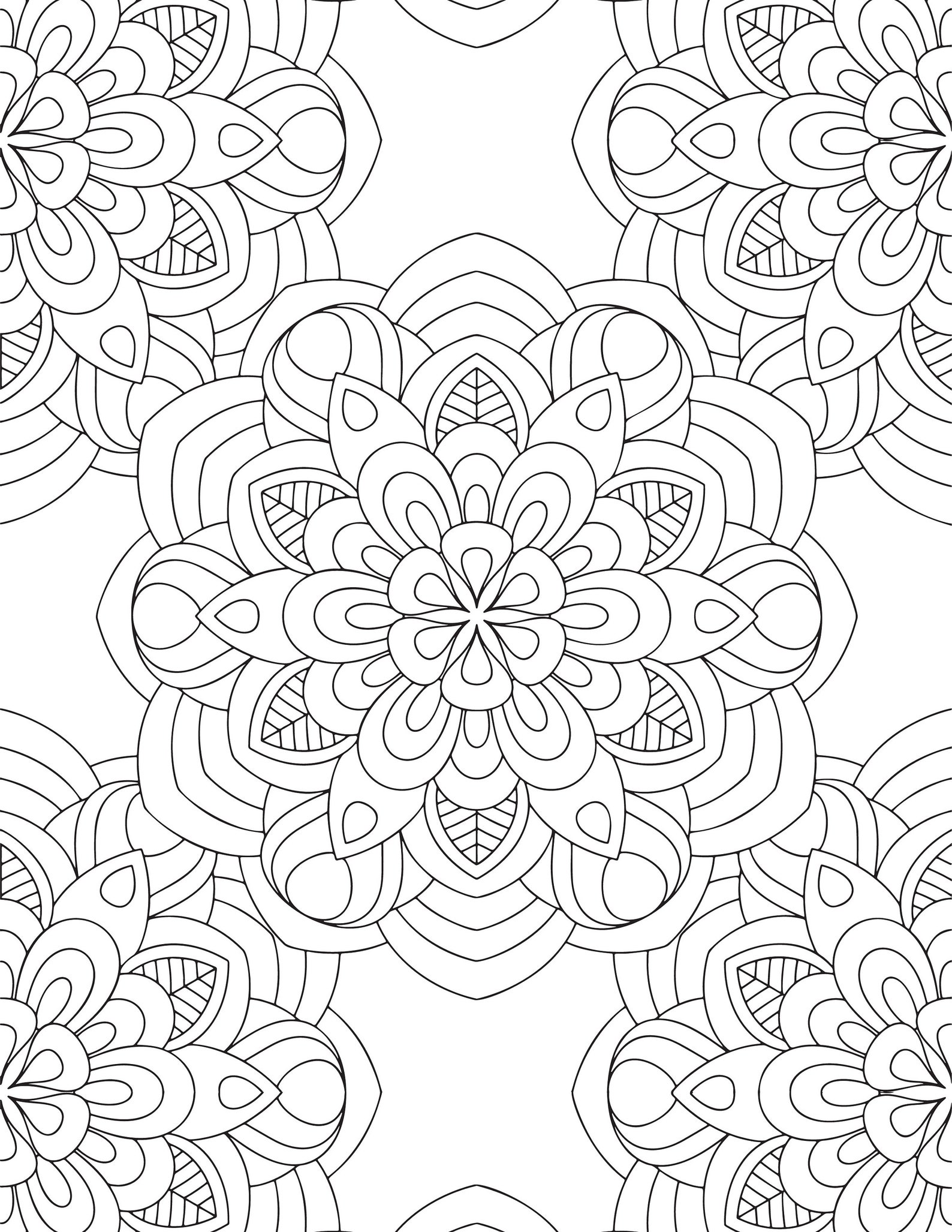 Mandela Coloring Page, Printable Coloring Book Page for Adults ...