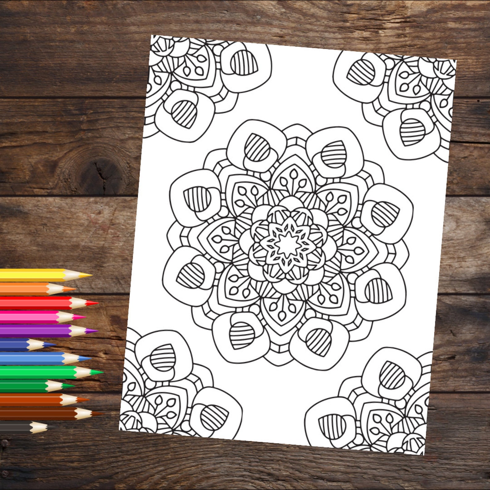 Mandela Coloring Page Geometric Coloring Sheet Printable - Etsy