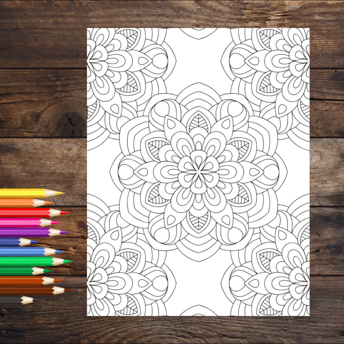 Mandela Coloring Page, Printable Coloring Book Page for Adults ...