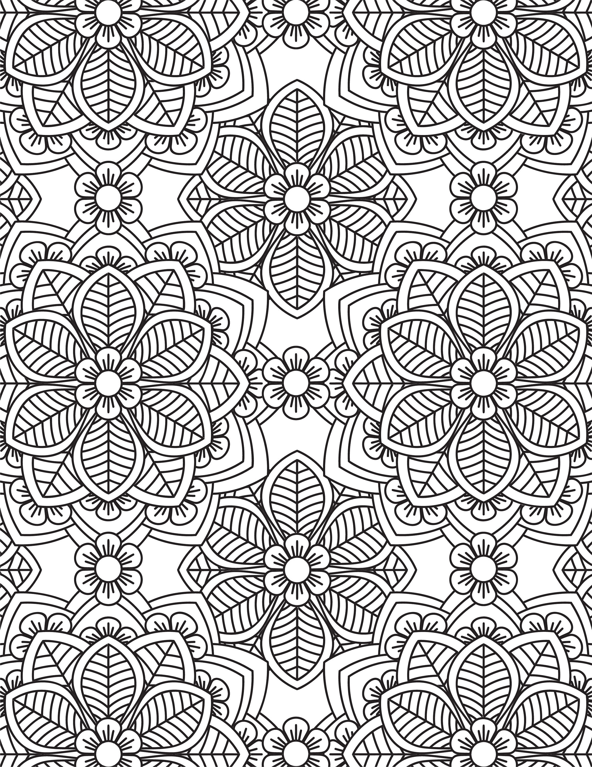 Geometric Mandela Coloring Book Page, Mandela Coloring Design ...