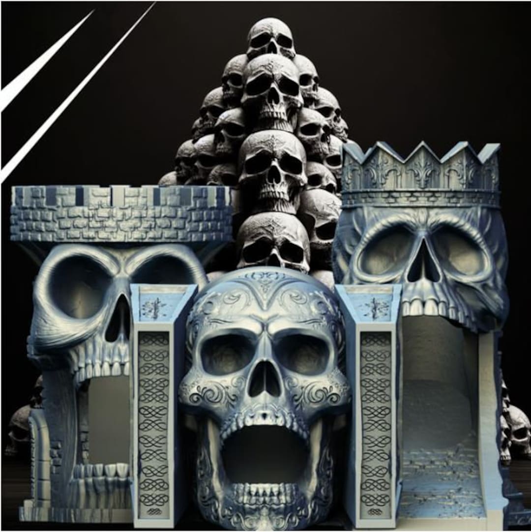 Fantasy Royal Pyramid Skulls Dice Tower by Slope3d - Etsy