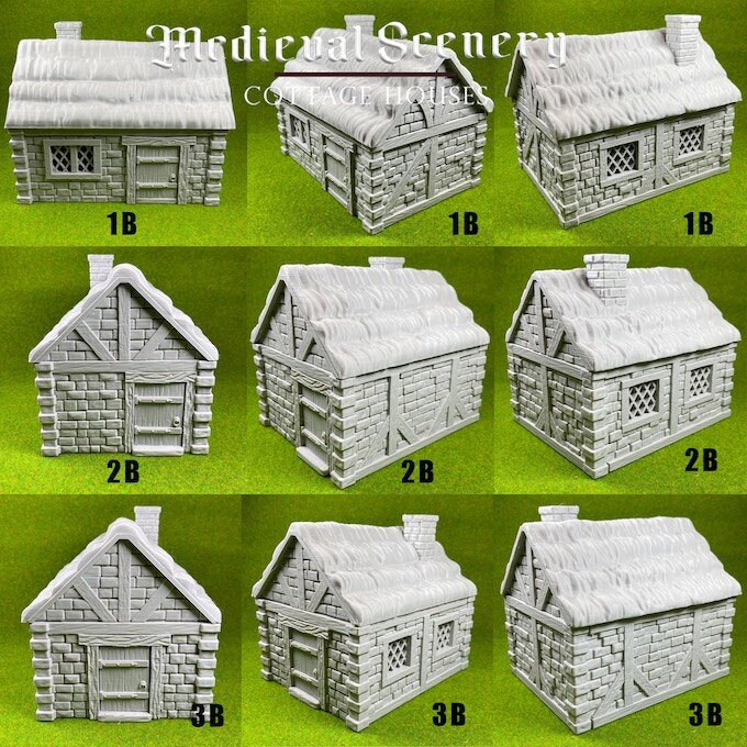 Medieval Cottage House by Newleaf 3D - Etsy