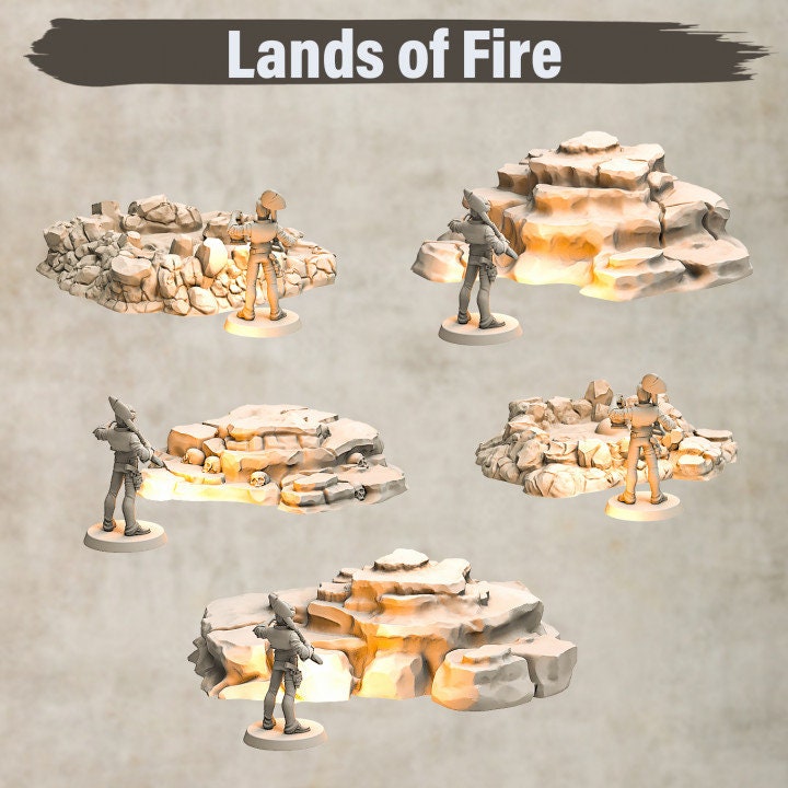 Land of Fire by 3dhexes - Etsy