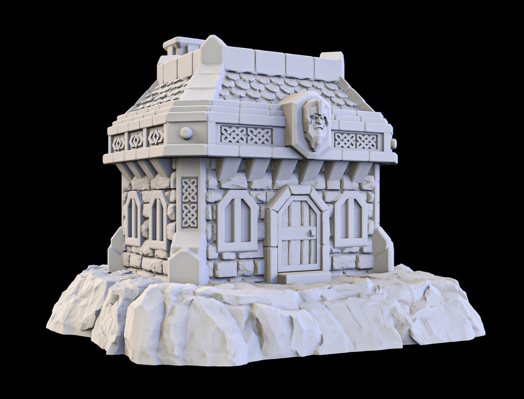 Dwarven Mountain House 2 by Robert Sculpting - Etsy