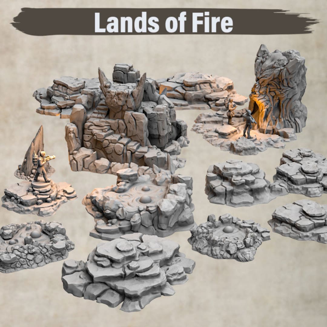Land of Fire by 3dhexes - Etsy