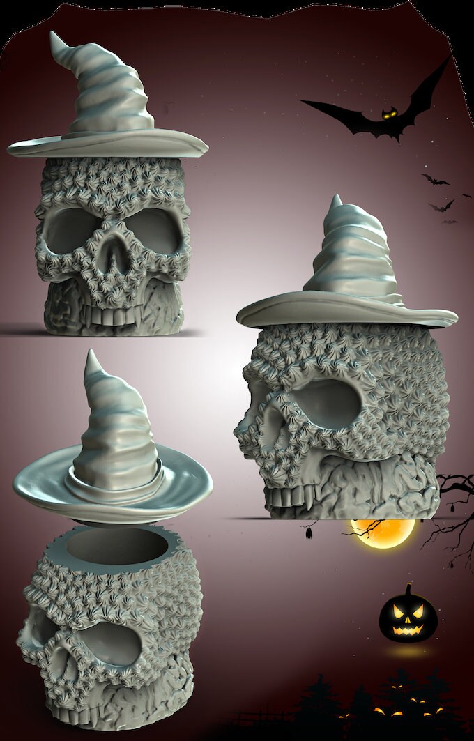 Halloween Horror Skull Jars by Digital Creative Works - Etsy