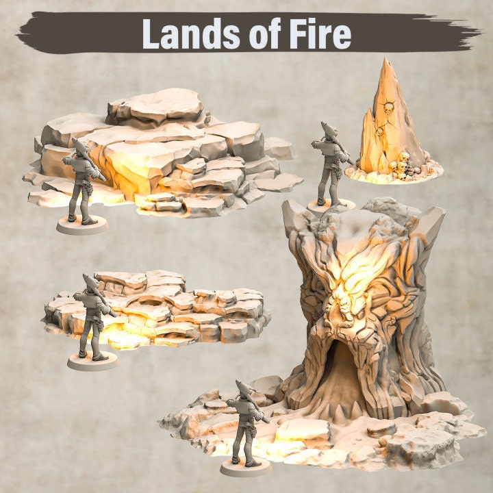 Land of Fire by 3dhexes - Etsy