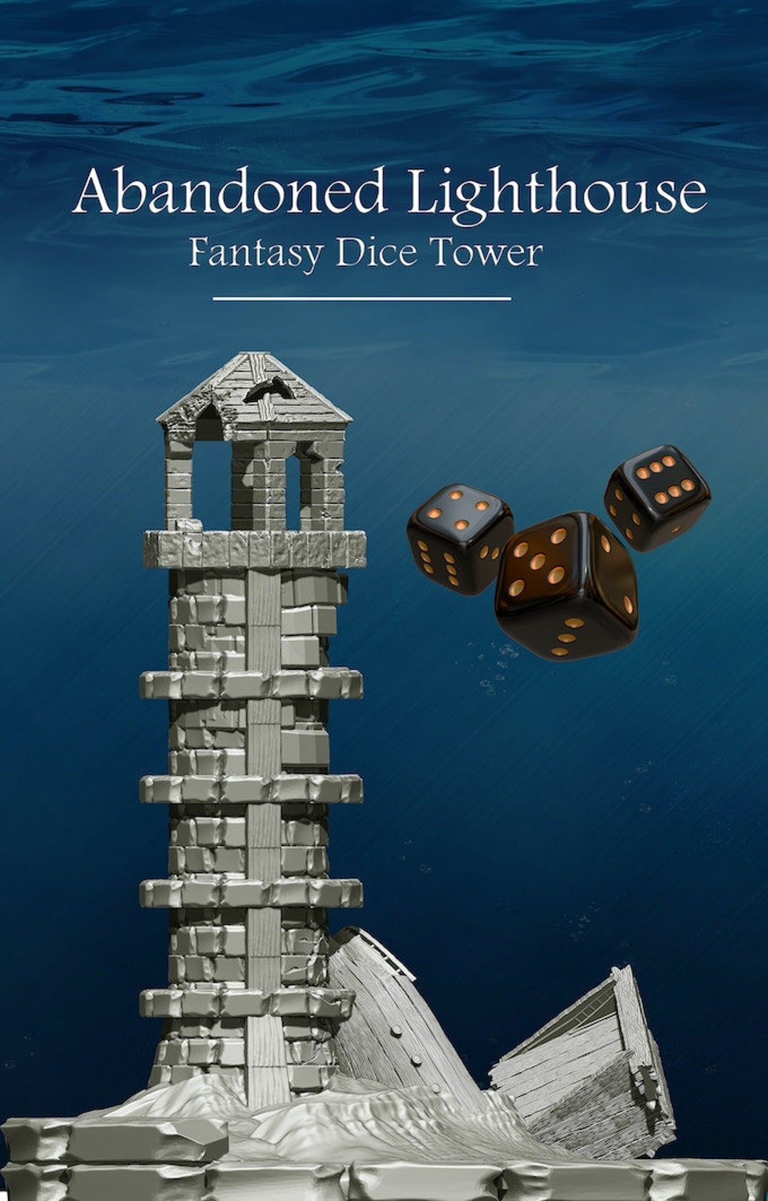 Abandoned Lighthouse - Fantasy Dice Tower by Slope3d - Etsy