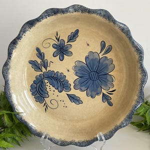 Farmhouse Pottery Pie Plate Heavy Stoneware Deep Dish Ceramic Pie Pan ...