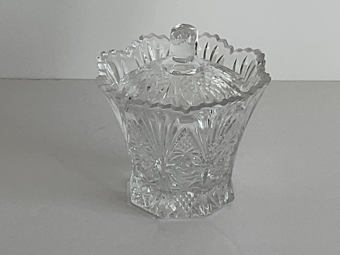 Vintage Studio Nova Mikasa Glass Sugar Bowl W/lid Country Fair ...