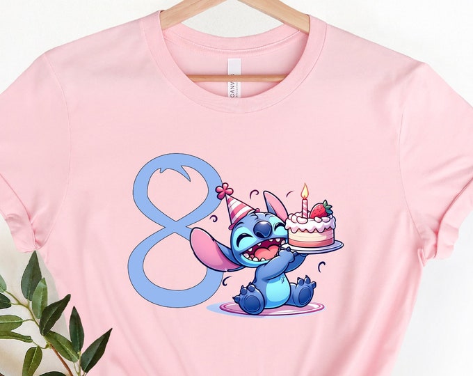 Stitch It's My 8th Birthday Shirt, Stitch Shirt, Disney Shirt, Stitch ...