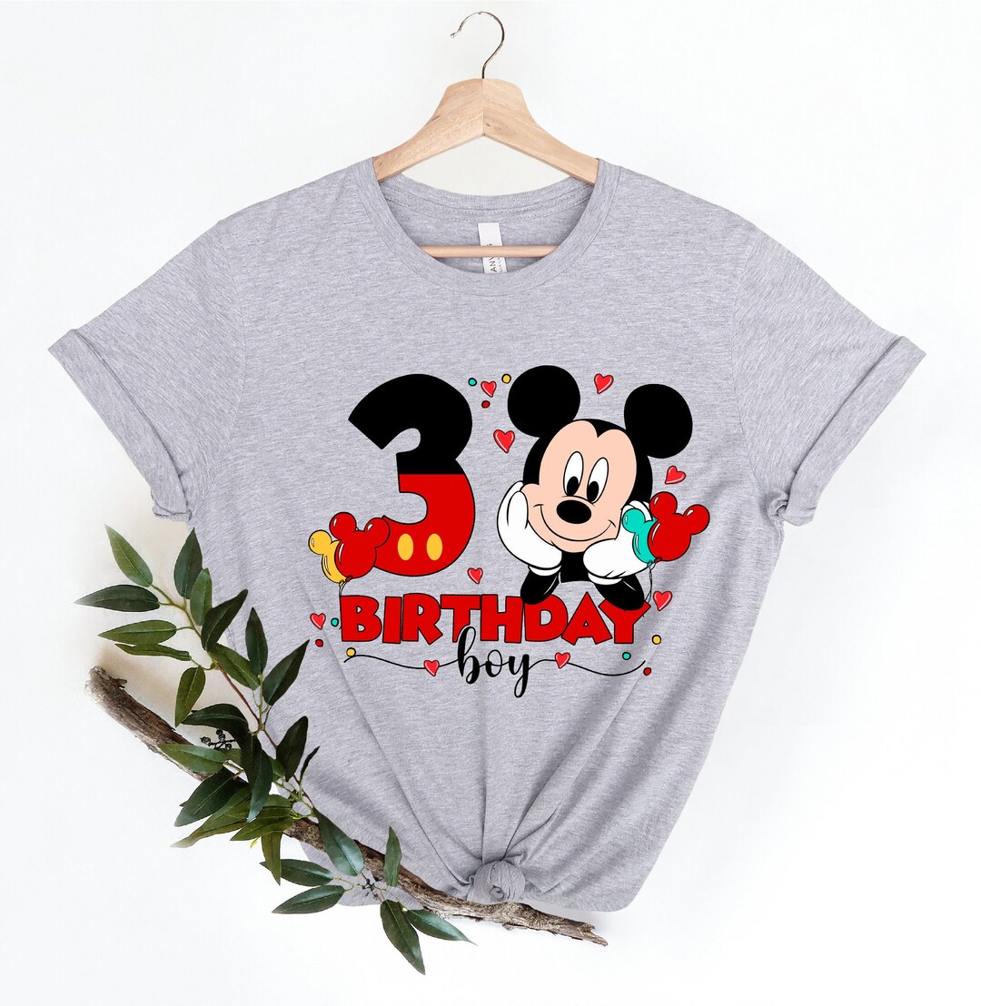Mickey Mouse Third Birthday Shirt, Mickey Birthday Shirt, Mickey Family Birthday Shirts ...