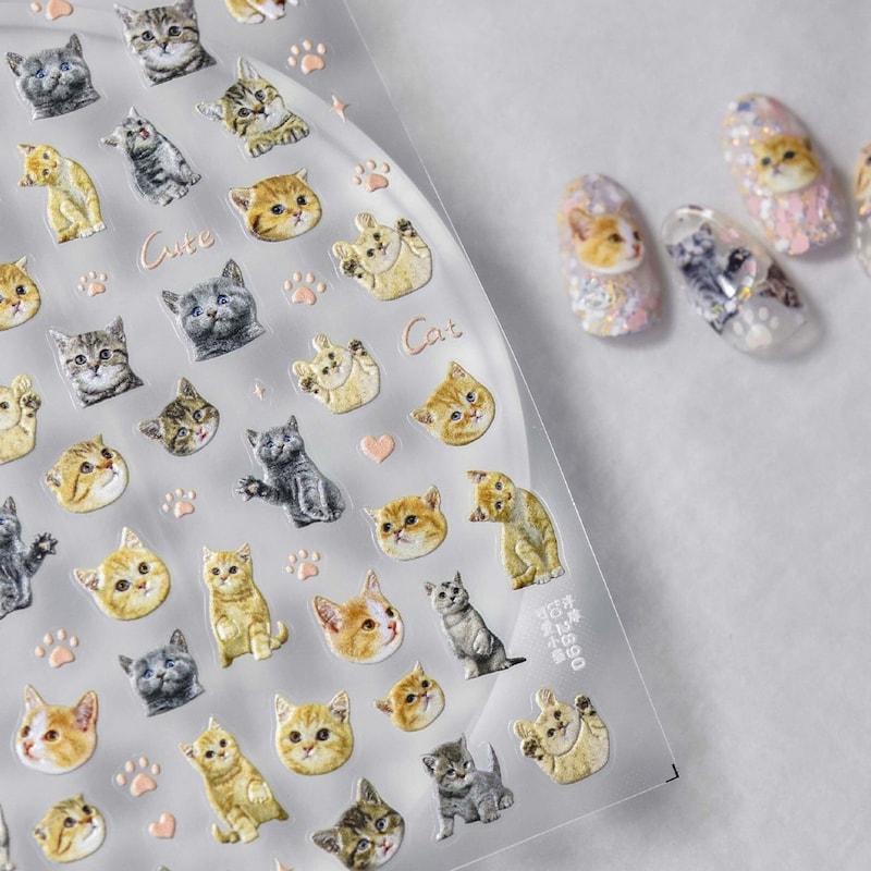 Cat Nail Art - Etsy