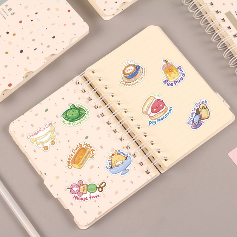 50 Pcs of Cartoon Food Stickers Cute Stickers Pack Kawaii | Etsy