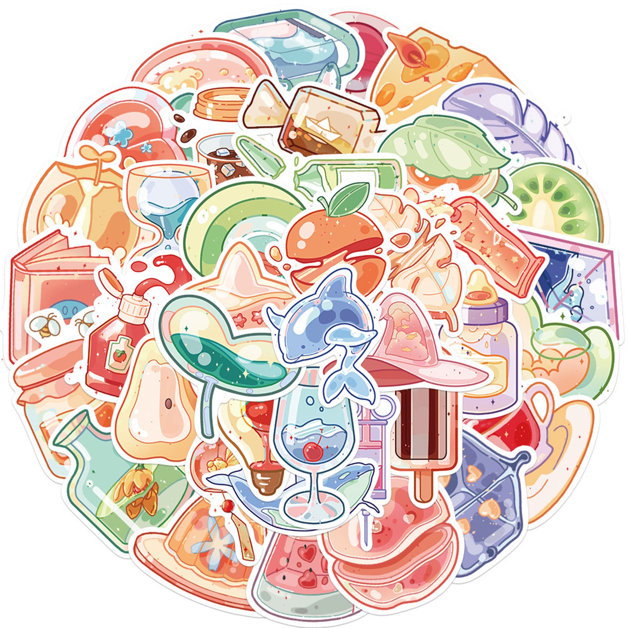 40 Pcs Kawaii Cartoon Stickers Cute Stickers Pack Kawaii - Etsy