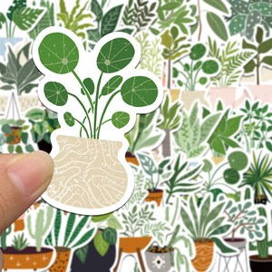 44 Pcs Plants Stickers, Green Plant Stickers Pack, Waterbottle Stickers ...